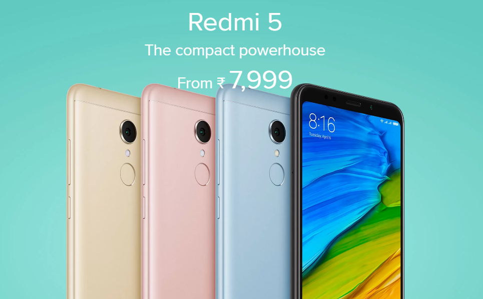 Xiaomi Redmi 5 launched in India for Rs 7,999: Specifications and Price